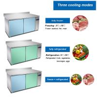 China Stainless Steel Double Door Top Freezer Refrigeration 150 Lbs Upright Refrigerator Freezer for sale