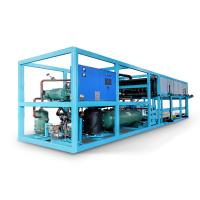 China Direct Cooling Block Ice Machine With 1 Refrigerating Fluid R22 / R404A Ice Mold Size 380*180*1000mm 6450*2360*2530mm for sale