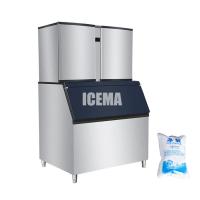 China Commercial 1ton Ice Cube Maker Machine Equipped with Demark Danfoss Expansion Valve for sale