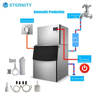 China Commercial Ice Cube ice machines with a daily output of 900KG are used in the catering industry, hotels, bars, transport for sale