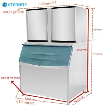 China Air Cooling Type Commercial Ice Cube Machine Offering Daily Capacity 900kg 24 Hours Refrigerant R404a Ice Making Equipment for sale