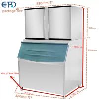 China Air Cooling Type Commercial Ice Cube Machine Offering Daily Capacity 900kg 24 Hours Refrigerant R404a Ice Making Equipment for sale