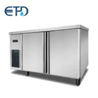 China Stainless Steel Double Door Top Freezer Refrigeration 150 Lbs Upright Refrigerator Freezer for sale