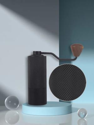 China Aluminum Alloy Solid Wood Handle Outdoor Coffee Grinder Hand Adjustable for sale