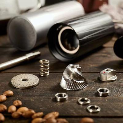 China Kitchen Small Manual Luxury Stainless Steel Hand Coffee Grinder Adjustable Coarseness for sale