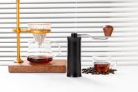 China Horn Shaped Aluminum Alloy Metal Body Pressure Hand Coffee Grinder Stainless Steel Core for sale