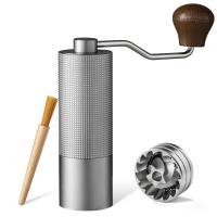 China Aluminium Alloy Antique Hand Coffee Grinder With Solid Wood Handle for sale