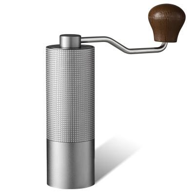 China Portable Travel Mini Household Classic Metal Wood Hand Coffee Grinder Accessories Set for sale