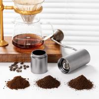 China Mini Camping Handheld Manual Coffee Bean Grinder Eco Friendly Wood Handle Metal for sale