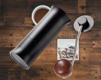 China Conical Burr Wood Single Dose Manual Hand Crank Coffee Grinder Machine for sale