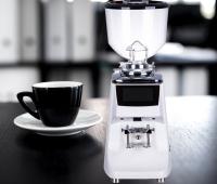 China Espresso Touch Screen Coffee Grinder 83mm Titanium Metal Burr Coffee Grinder for sale