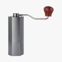 China Metal Aluminum Manual Coffee Beans Grinder Hexagonal Adjustable Setting For Household Travel for sale
