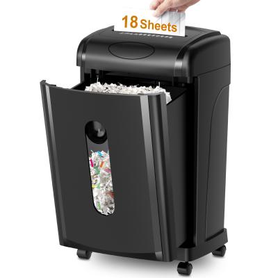 China Quiet Efficient  Heavy Duty Paper Shredder 18 Sheet Cross Cut Shredder for sale