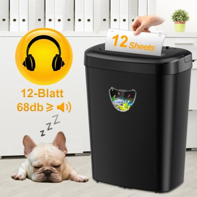 China Office paper shredder CD228P-12 25L basket shredding machine for CD Credit card paper for sale