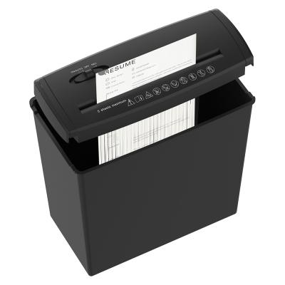 China home office use mini strip cut 5 sheets paper shredder with 10L bin S606B for sale