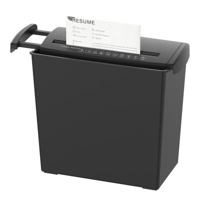China 10L Basket Bin 5 sheets A4 mini Strip Cut Paper Shredder With Auto/Off/Rev Features for home office use for sale