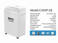 China New Product Heavy Duty Big Bin 35L 22 Sheet Paper Shredder Cross Cut For Office  home ues C350P-22 for sale