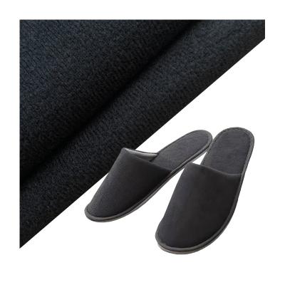 China Waterproof Polyester Velvet Fabric 145-155cm Width 105-180gsm Weight for Bath Slippers and Footwear for sale