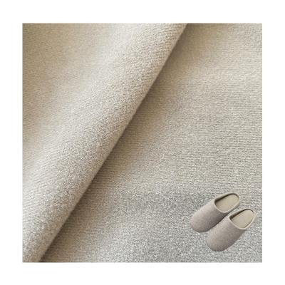 China Soft Bath Slippers Velvet Fabric 145-155cm Width 105-180gsm 100% Polyester for sale