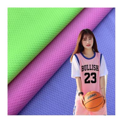 China 100% Polyester Bird Eye Mesh Jersey Sports Fabric 140-160gsm 150-180cm Width Moisture Wicking Material for sale