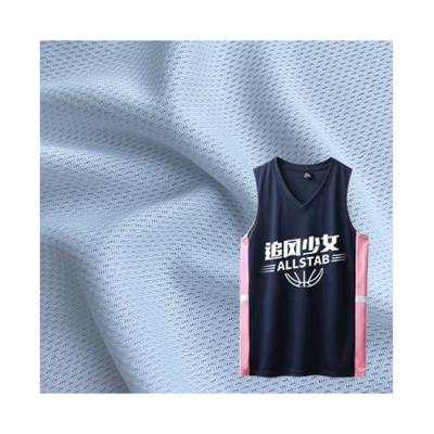 China 100% Polyester Bird Eye Knit Fabric 140-160gsm 150-180cm Width for Sport Uniform and Dry Fast Apparel for sale