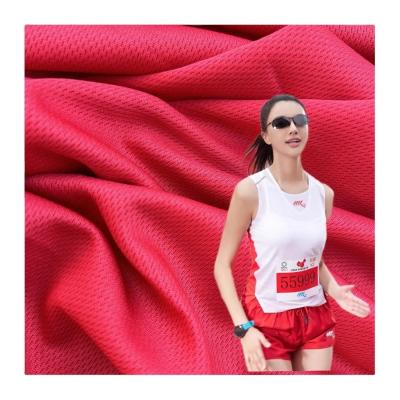 China 100% Polyester Bird Eye Knitted Fabric 140-160gsm 150-180cm Width for Sports T-Shirts and Basketball Uniforms for sale