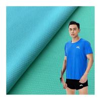 China Polyester Bird Eye Pique Knitted Elastic Fabric 140-160 GSM 150-180cm Width for Sportswear and Fitness Apparel for sale