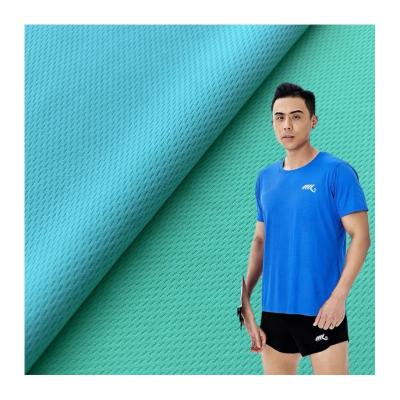 China Polyester Bird Eye Pique Knitted Elastic Fabric 140-160 GSM 150-180cm Width for Sportswear and Fitness Apparel for sale