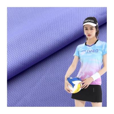 China 75D Polyester Bird Eye Mesh Fabric 150cm Width 140gsm Breathable Wicking Cycling Jersey Knit for sale