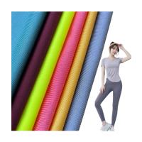 China Knitted Polyester Spandex 4 Way Stretch Dry Fit Sportswear Fabric 142cm 170gsm for sale