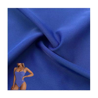China Waterproof Swimsuit Spandex Knitted Fabric 4 Way Elastic Antibacterial 142cm 170gsm for sale