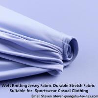 China Weft Knitting Jersey Fabric 155cm Width 96% Polyester 4% Spandex Stretch Fabric for Sportswear for sale