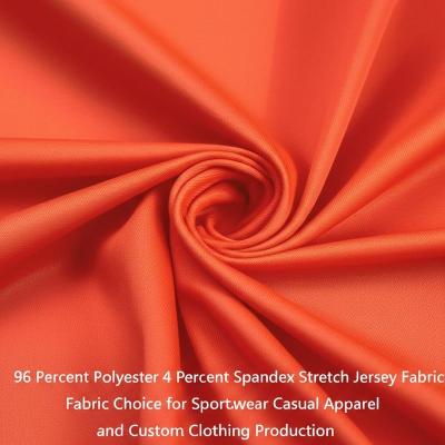 China 96% Polyester 4% Spandex Stretch Jersey Fabric 155cm Wide for Sportswear and Custom Clothing for sale