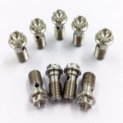 China GR2 GR5 GR7 GR12 Hexagon Flange Titanium Bolts DIN6921 SIZE M2 - M36 for sale