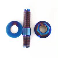 China Titanium Fasteners M6 M8 M10 PVD Blue Rainbow Flange Taper Cap Countersunk for sale