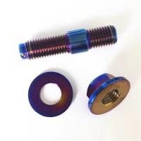 China Titanium Fasteners M6 M8 M10 PVD Blue Rainbow Flange Taper Cap Countersunk for sale