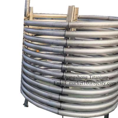 China Pure Titanium Chemical Composition Customized Acid Washing/Pickling Surface Titanium Coil Tubing for sale