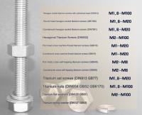 China GR1/GR2 Titanium Hexagon head bolts DIN931 DIN933 for Petrochemical Industry for sale