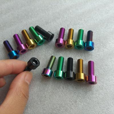 China Gr5 Titanium Bolts And Nuts Customized PVD Anodized Color Laser Marking. for sale