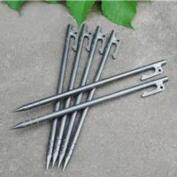 China Titanium Tent Pegs TC4 Sturdy Slightweight V Shape 240mm Length for sale