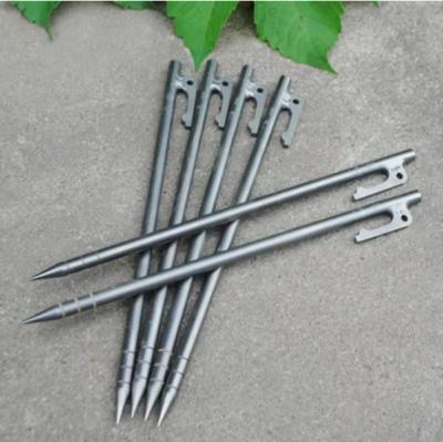 China Titanium Tent Pegs TC4 Sturdy Slightweight V Shape 240mm Length for sale