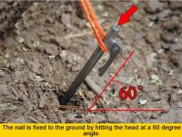 China Titanium Tent Pegs TC4 Sturdy Slightweight V Shape 240mm Length for sale