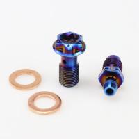 China Titanium Gr5 Banjo Bolts Titanium Alloy Banjo Brake Screws for Motorcycle for sale