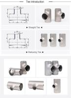 China factory welding titanium pipe BW Titanium Reducing Tee Fitting for sale