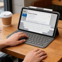 China Laudtec Leather Magic Keyboard Full Protective Case with Side Pen Slot and Mechanical Keys for Galaxy Tab A11 Plus Wholesale OEM/ODM/Private Label for sale