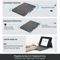 China Laudtec Leather Magic Keyboard Full Protective Case with Side Pen Slot and Mechanical Keys for Galaxy Tab A11 Plus Wholesale OEM/ODM/Private Label for sale