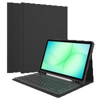 China Tablet Cover with Detachable 6 Row Keyboard for Samsung Tab A11+ Plus 2025 11 TPU Back Shell with Pen Holder Folio PU Leather Wholesale OEM/ODM/Private Label for sale