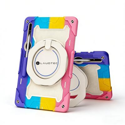 China Kids Tablet Case for for Tab S8 Ultra / OPPO Pad Rotating Stand Wrist Strap Cover Non-Toxic Lightweight Multi Colors for sale