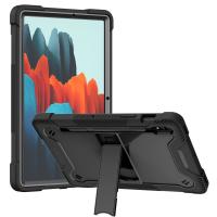 China Laudtec Folding Holder Tablet Case for Samsung Tab S11 A11 Rugged Silicone Pencil Slot 3 Layers Multi-Functional Cover Pbk335 for sale