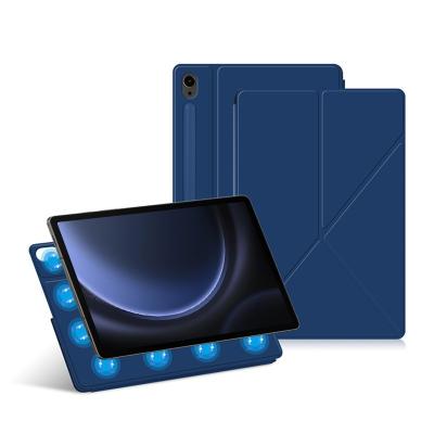 China Laudtec Magnetic Pu Leather Tablet Case for Samsung Tab S11/A11 Pure Color Protective Cover With Pen Slot Customized Logo Pbk332 for sale